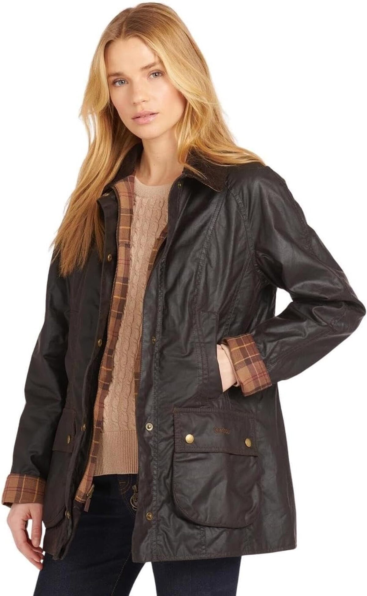 Test de la veste Barbour Beadnell Wax Jacket pour femme